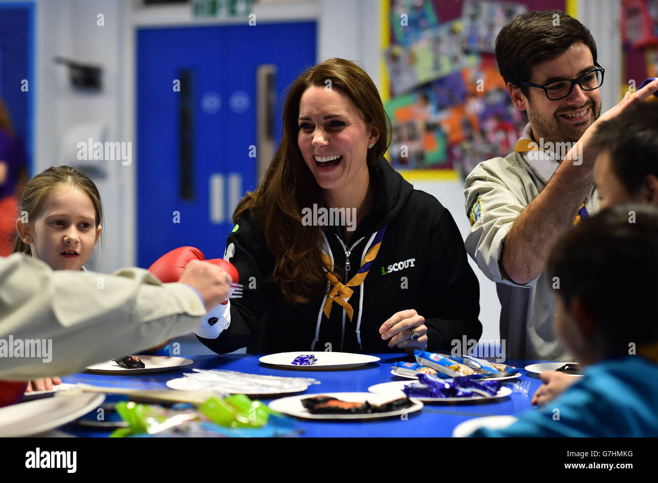 Kate attends Beaver Scout meeting Stock Photo - Alamy