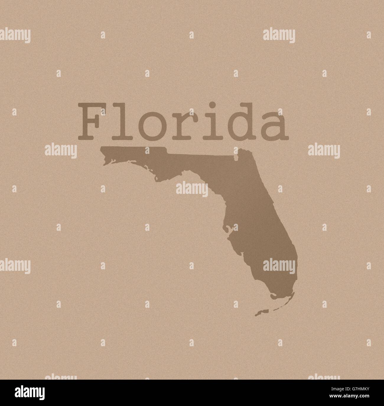 Vintage florida map hi-res stock photography and images - Alamy