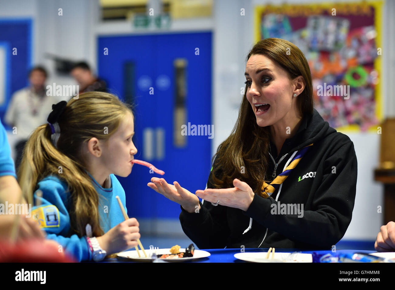 Kate attends Beaver Scout meeting Stock Photo - Alamy