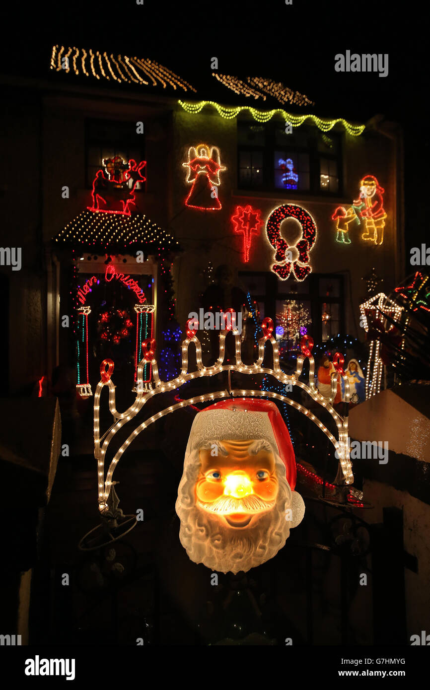 A house covered in Christmas lights in the Inchicore area of Dublin ...