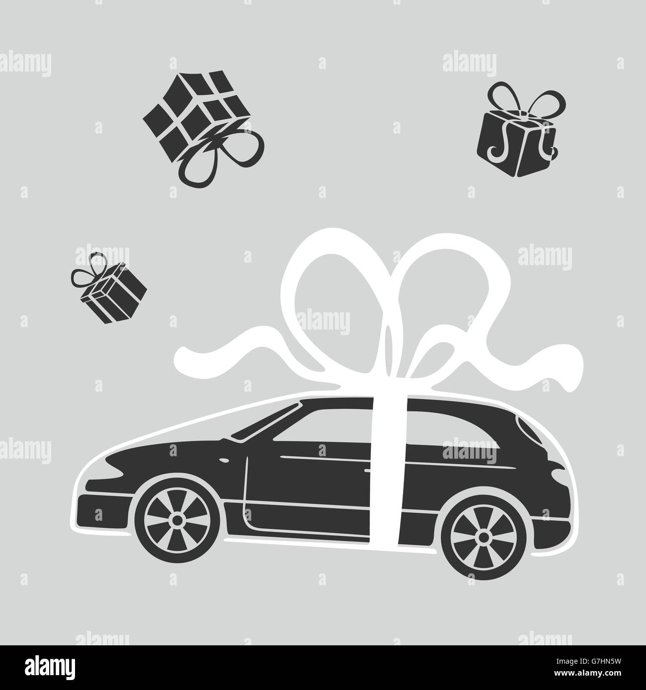 Vector Illustration Gift car Stock Vector Image & Art - Alamy