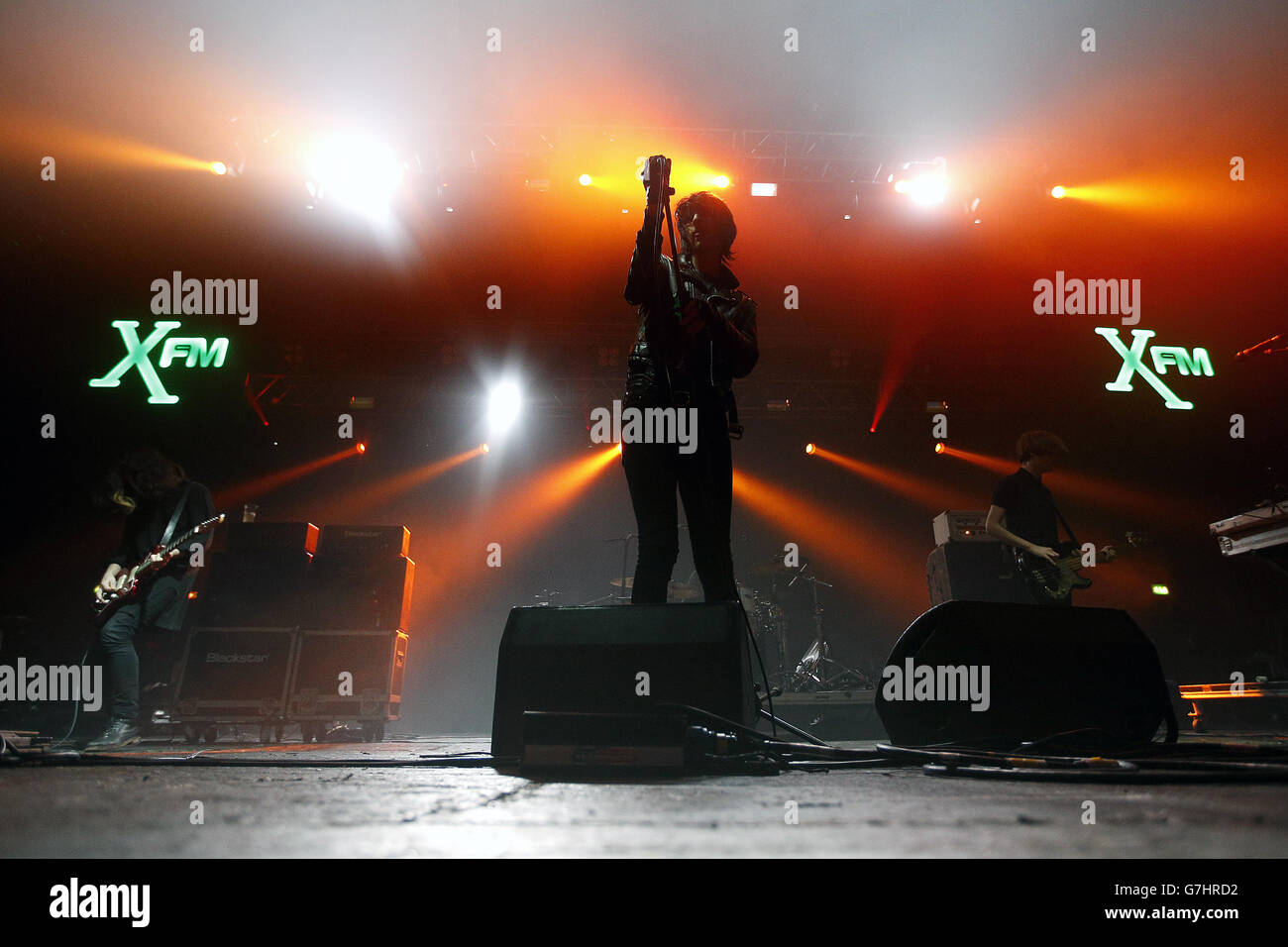 Joshua Hayward, Faris Badwan and Rhys Webb of The Horrors performing ...