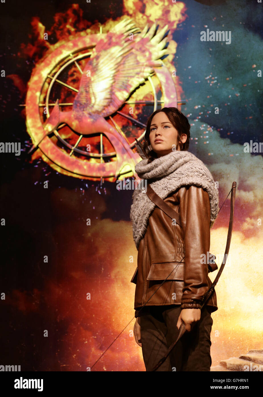 Hunger Games wax figure at Madame Tussauds - London Stock Photo - Alamy
