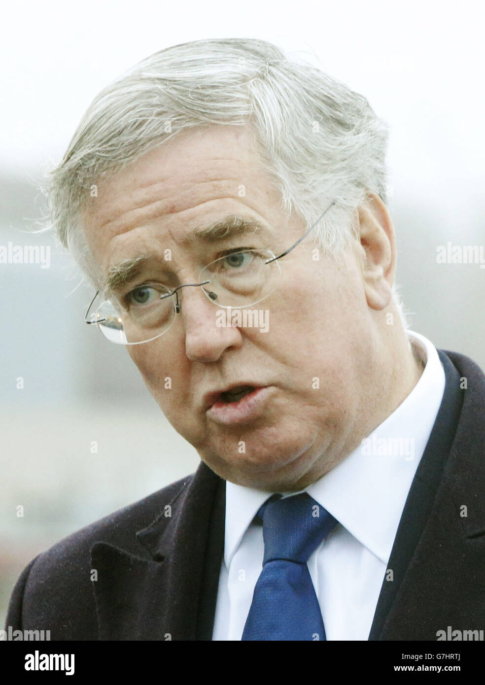 Defence Secretary Michael Fallon is pictured during a visit to Faslane ...