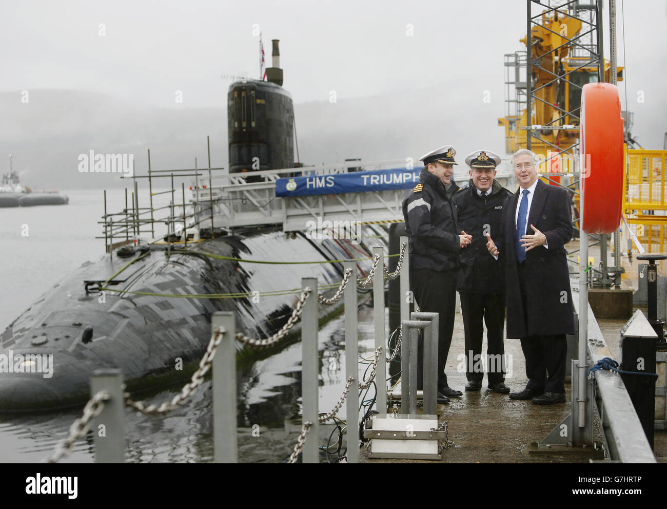 Defence secretary visits faslane naval base hi-res stock photography ...