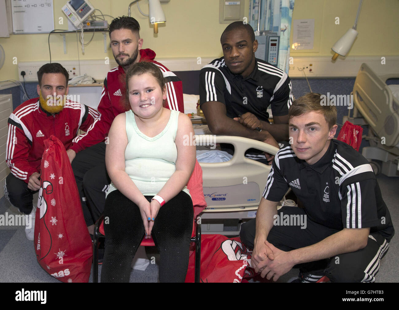 Soccer - Nottingham Forest Hospital Visit - Queens Medical Centre Stock ...