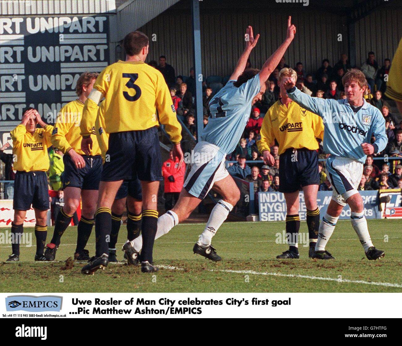 English soccer nationwide league oxford united v manchester city hi-res ...
