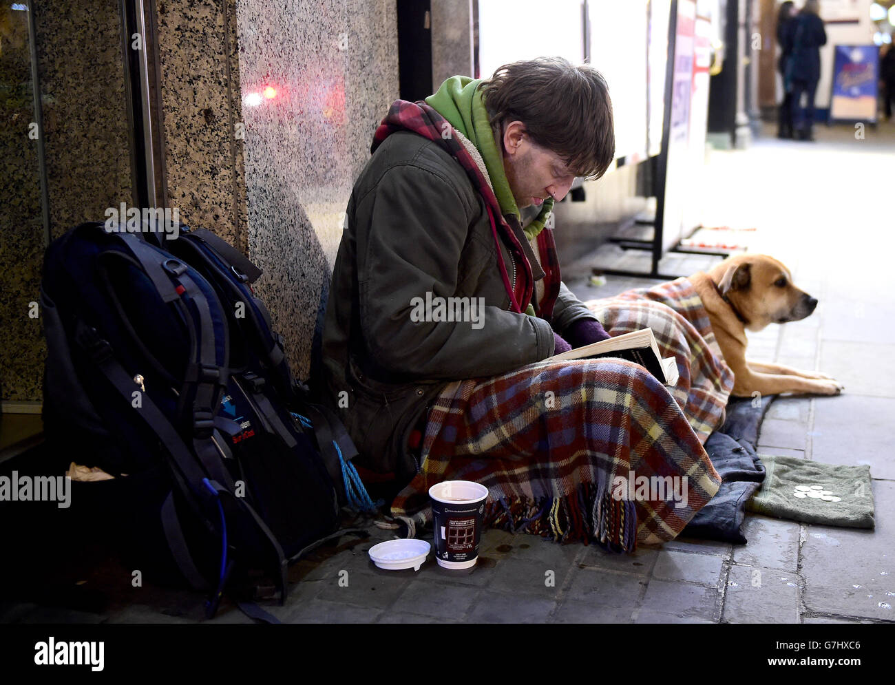 Homelessness in London. The homeless on the streets of London Stock ...