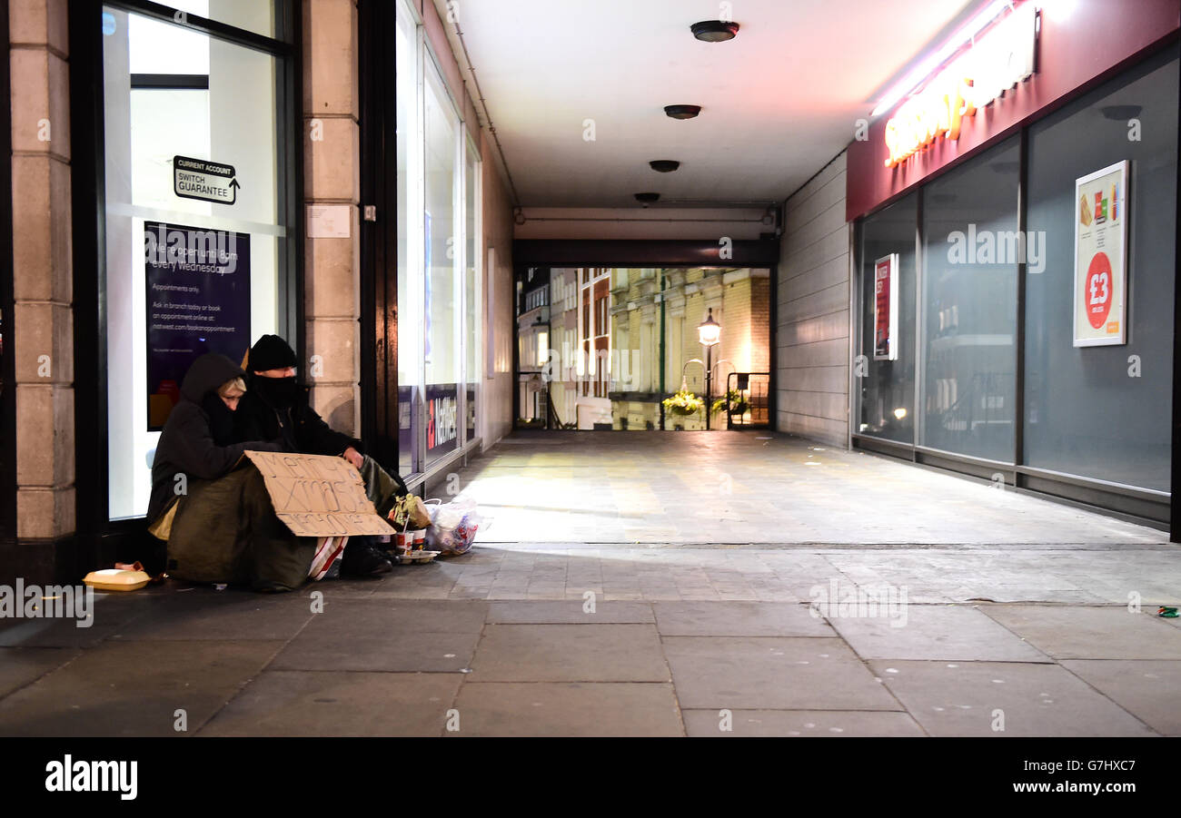 Homelessness in London. The homeless on the streets of London Stock ...