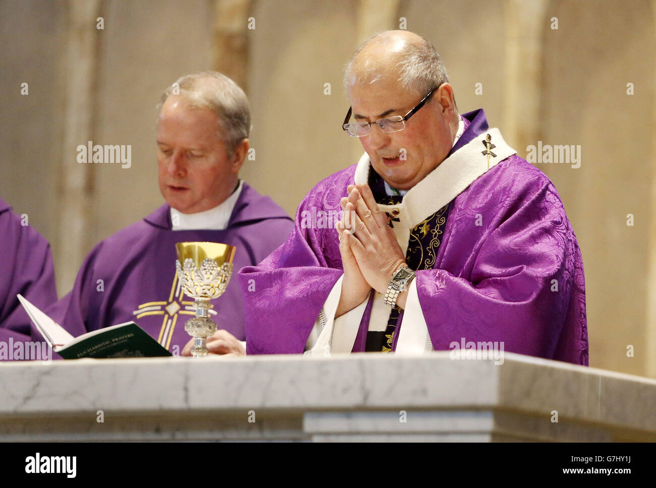 The Archbishop of Glasgow Philip Tartaglia leads a mass at St Andrew's ...