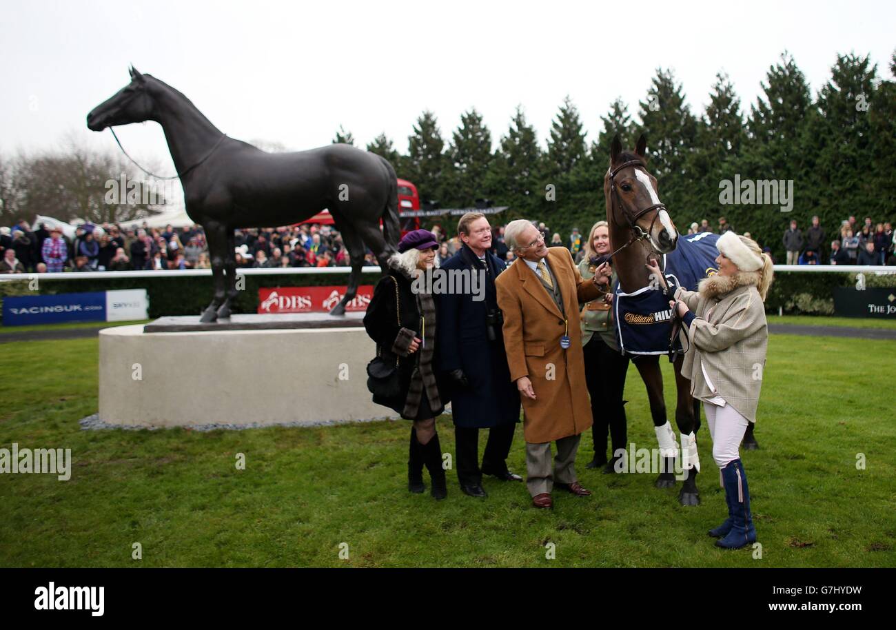 Owner Clive Smith with Kauto Star at the unveiling of his statue in the ...