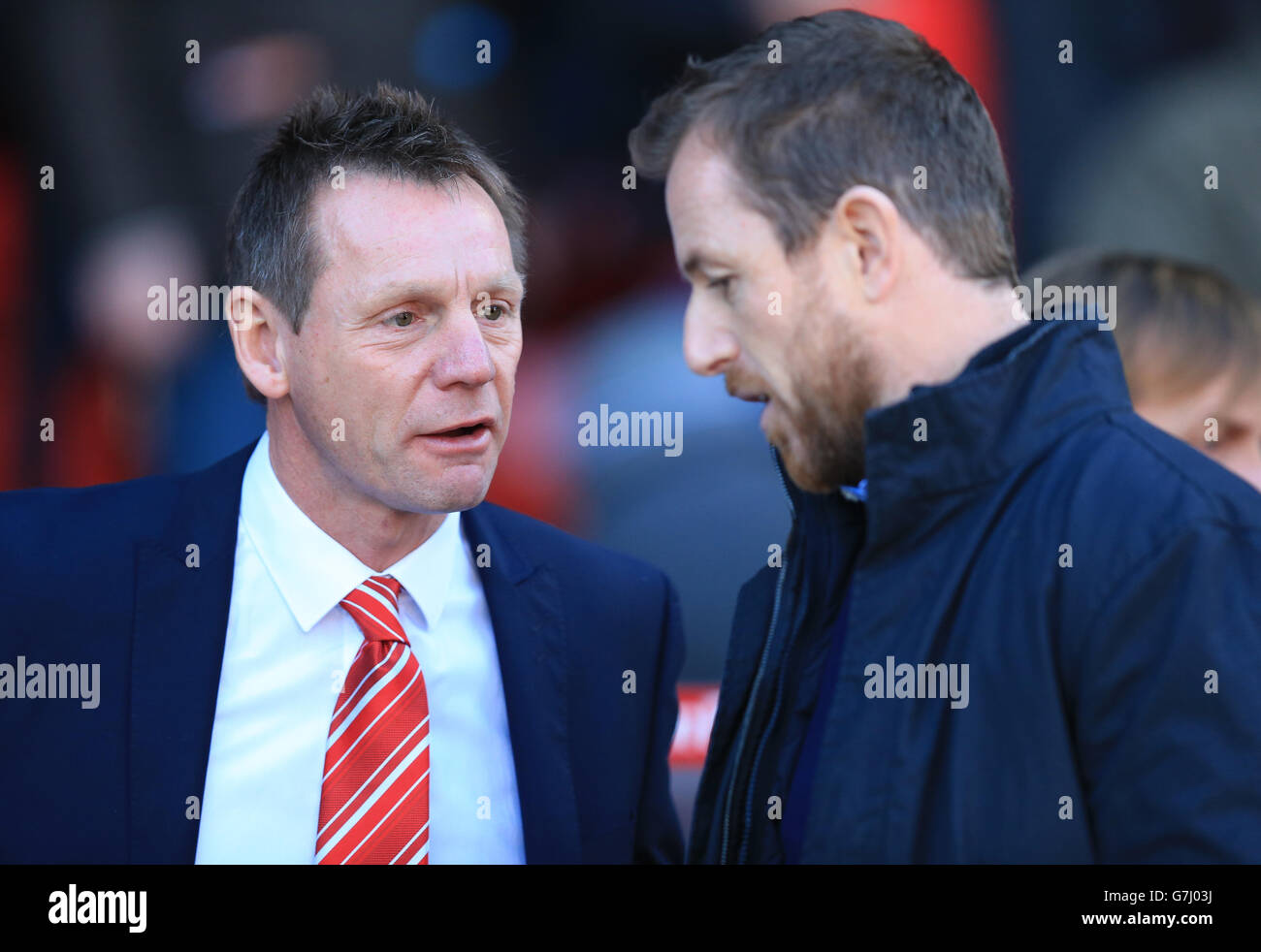 Nottingham Forest's manager Stuart Pearce (left) and Birmingham City's ...