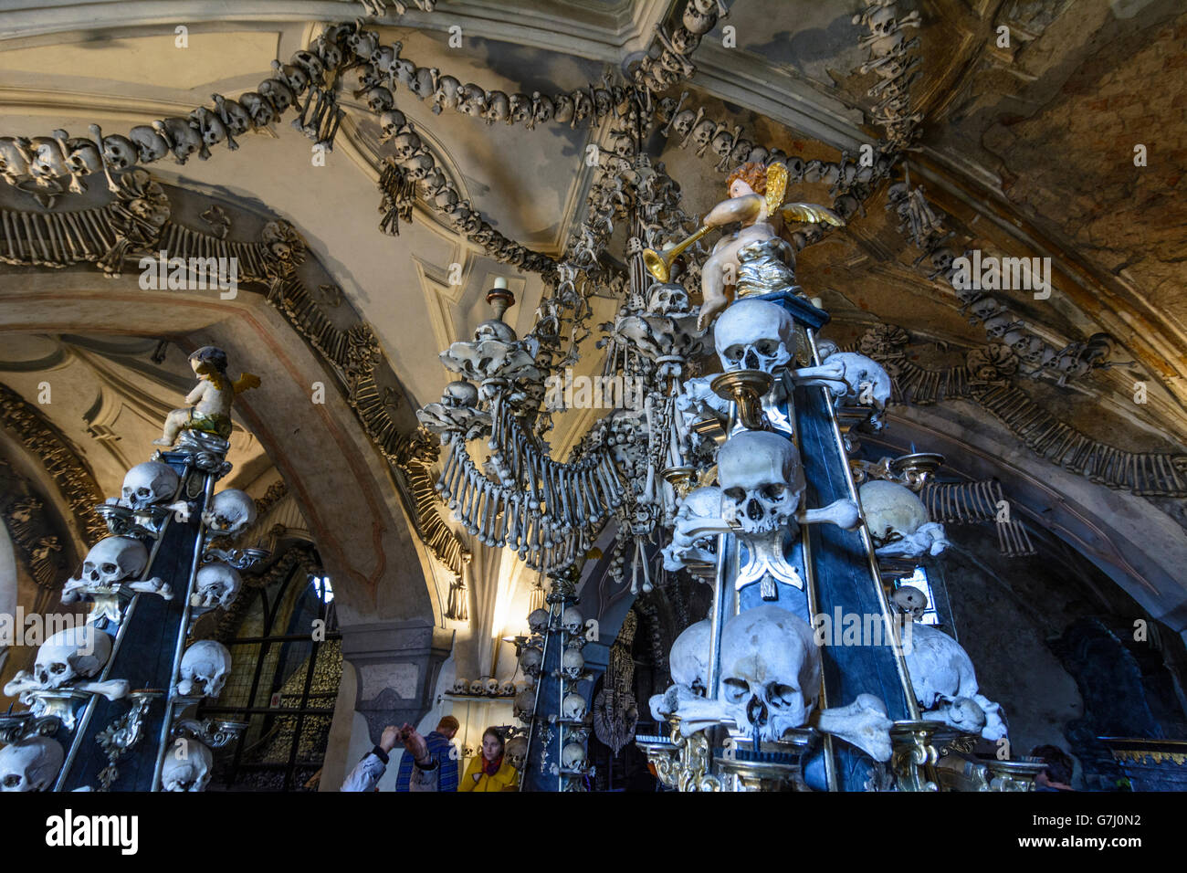 Ossuary ( Kostnice ) in Sedlec, Kutná Hora (Kuttenberg), Czech Republic ...