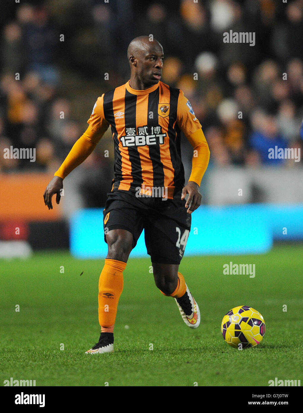 Hull City's Sone Aluko during the Barclays Premier League match at the ...