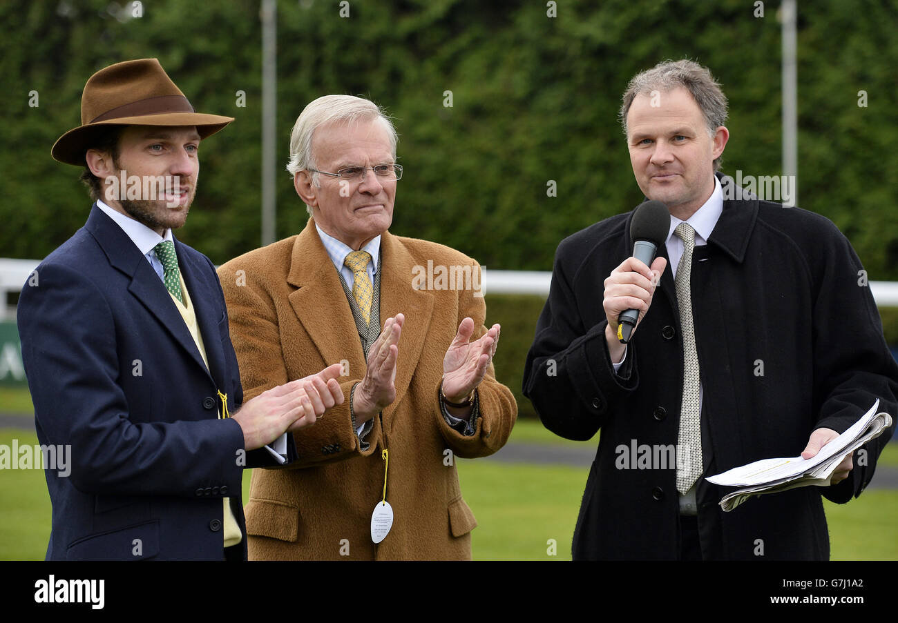 Sculptor of the Kauto Star statue Charlie Langton (left) and owner ...