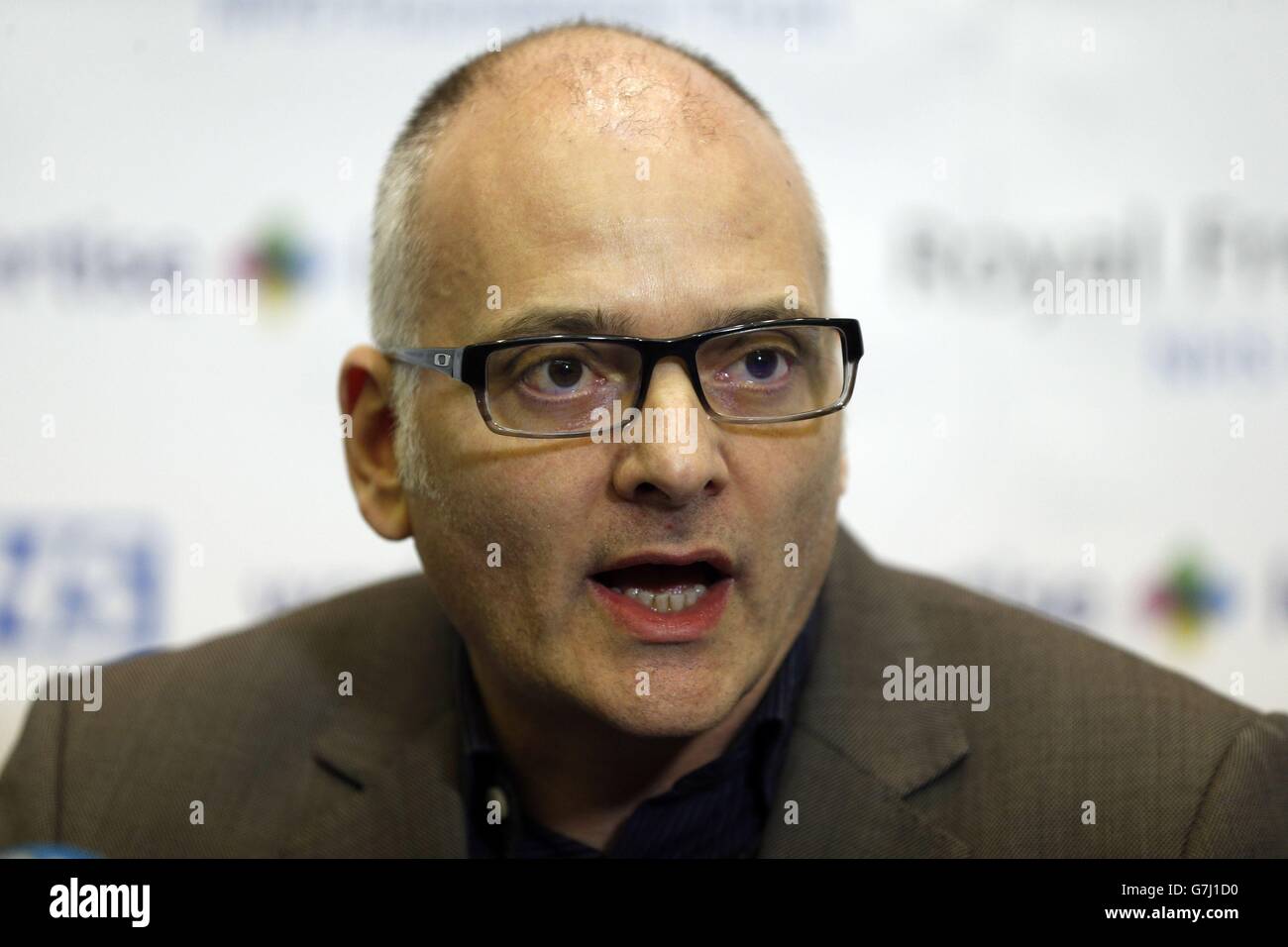 Dr Michael Jacobs speaks during a press conference at the Royal Free ...