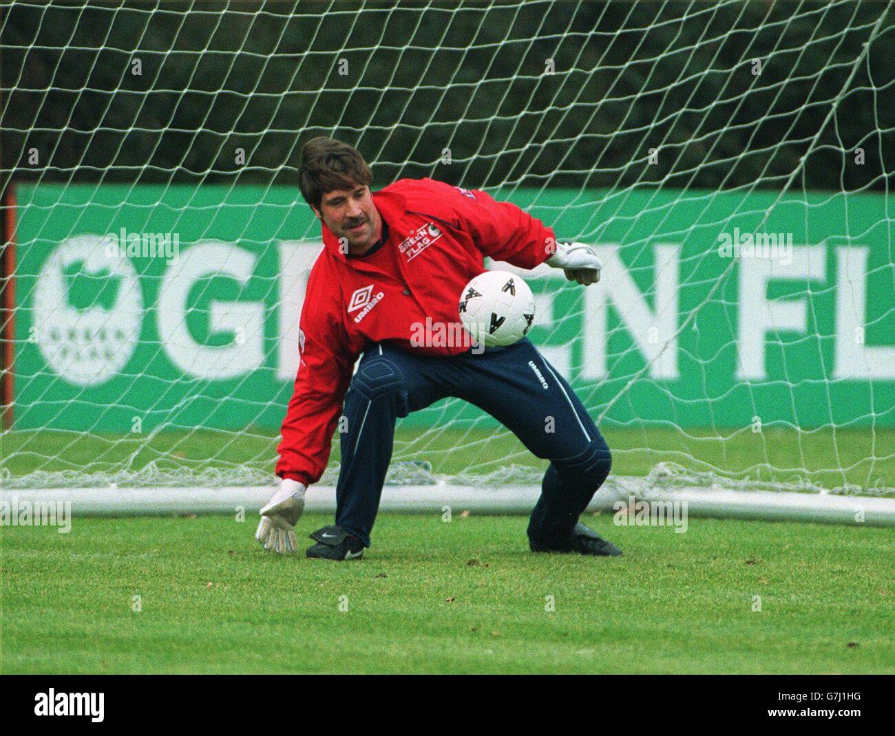 International Soccer. England Training. David Seaman at the England ...