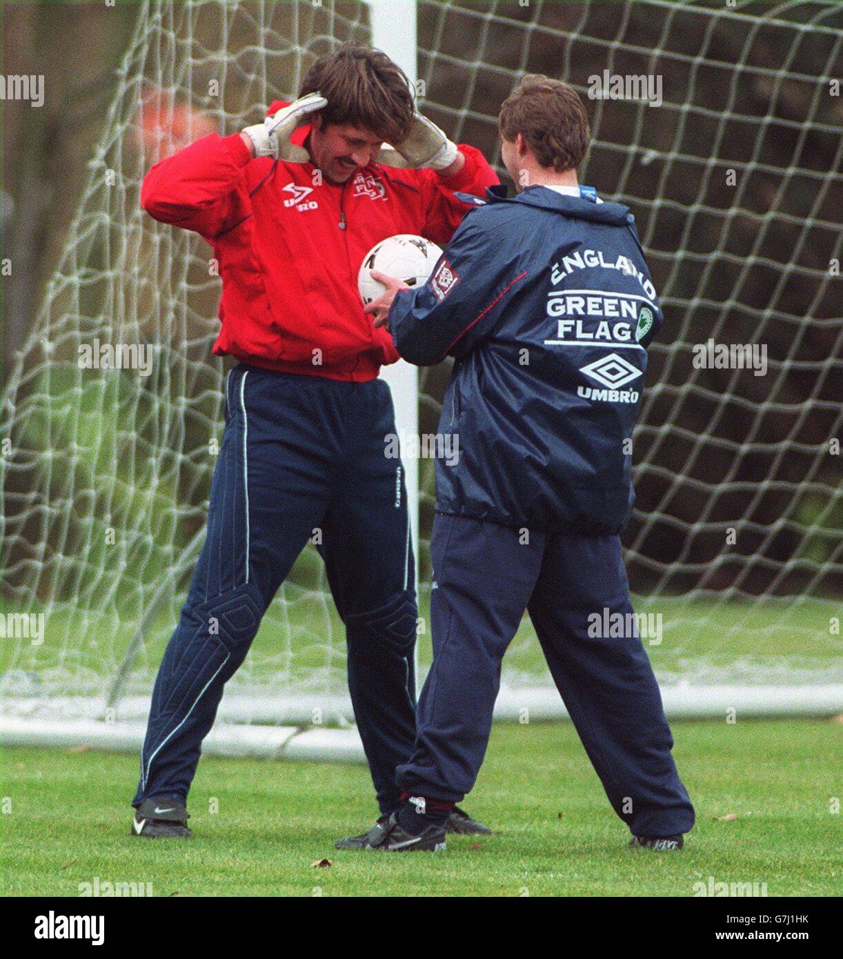International Soccer ... England Training. David Seaman at the England ...