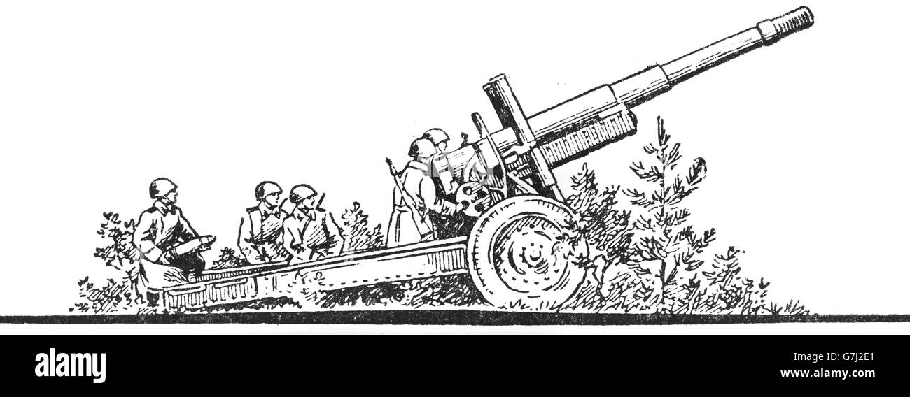 Ww2 Howitzer Drawing