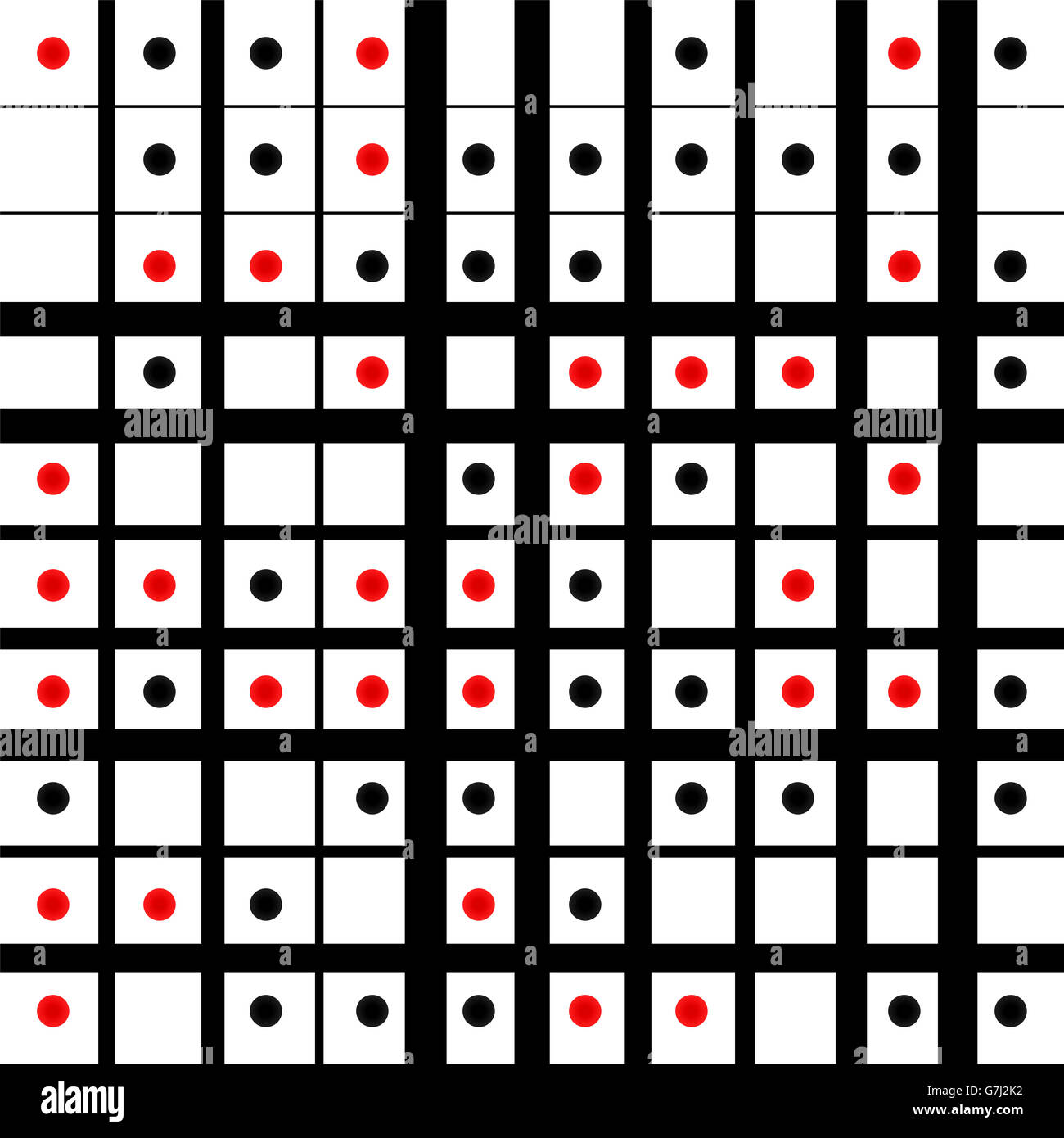 Spotted geometric pattern with lines and circles. Digital art Stock ...