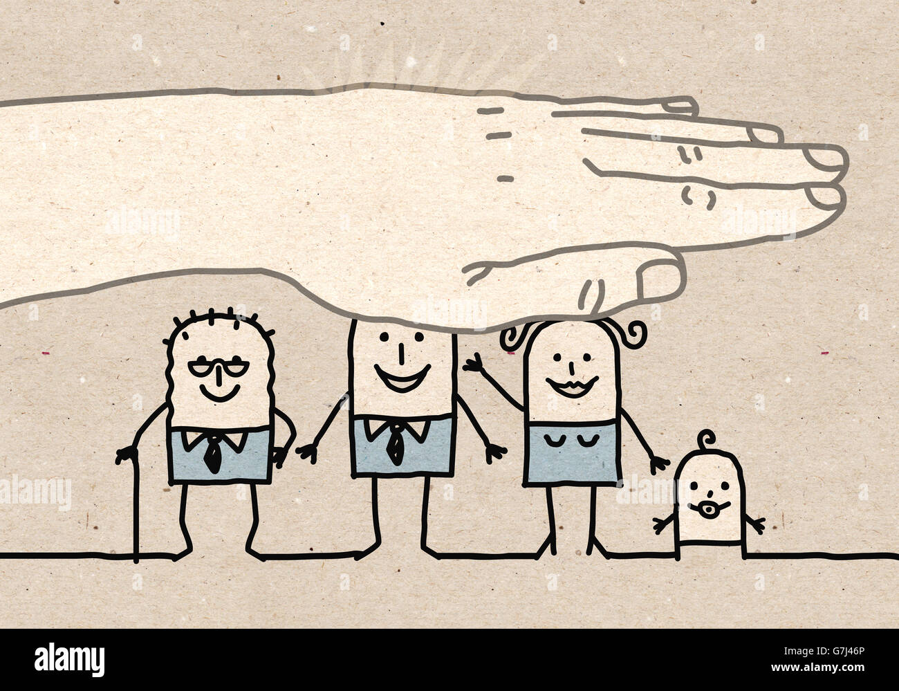 Big hand - life insurance Stock Photo - Alamy