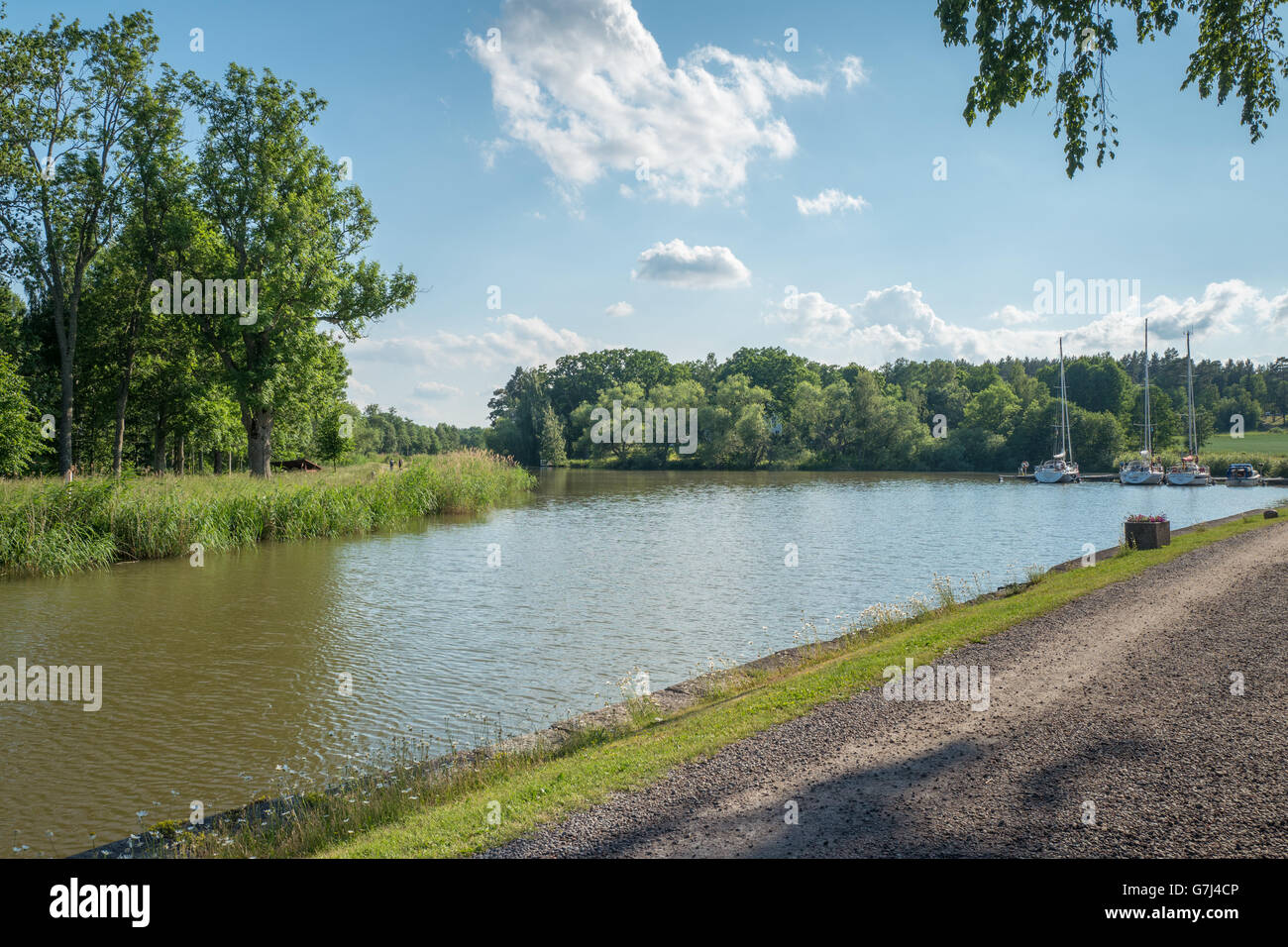 Mem and Gota Canal during midsummer in Sweden Stock Photo - Alamy