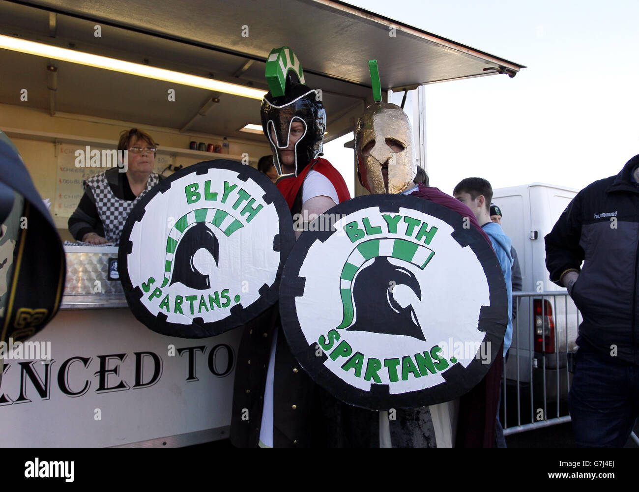 Blyth spartan fans in fancy dress hi-res stock photography and images ...