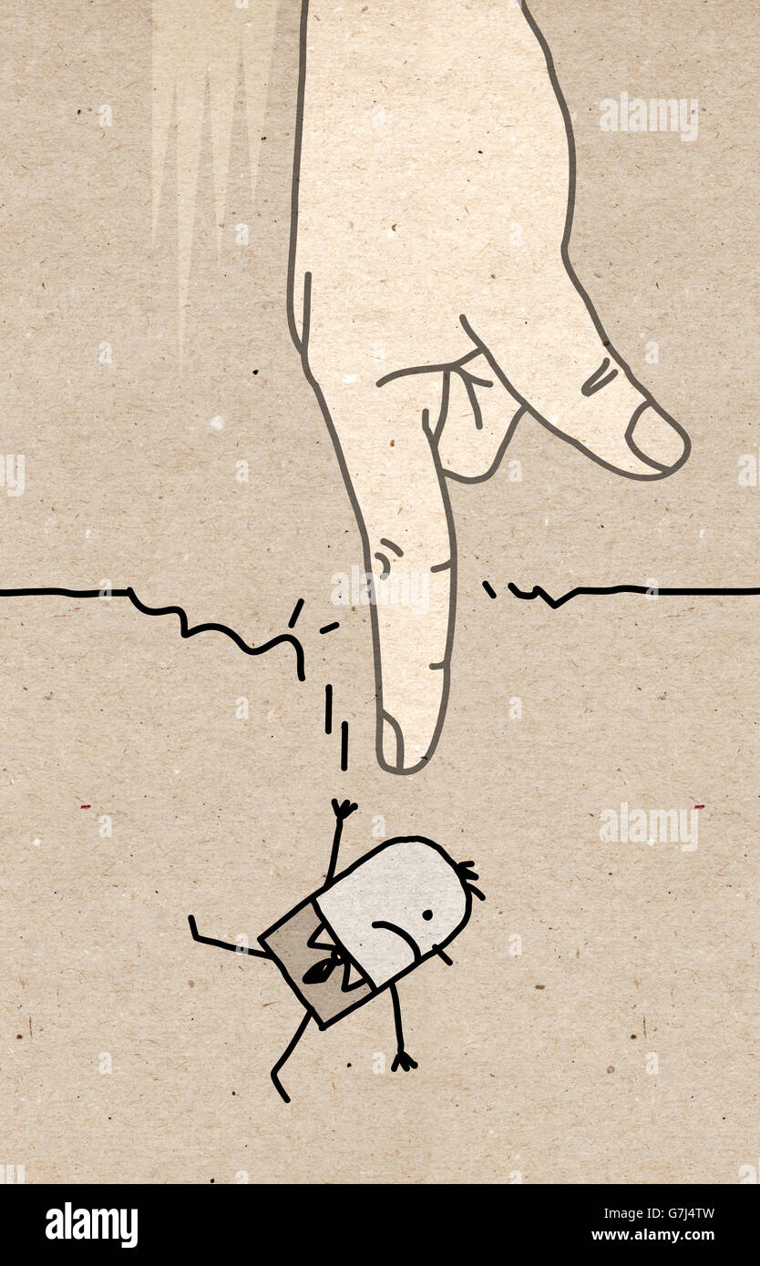 Big hand - falling Stock Photo - Alamy