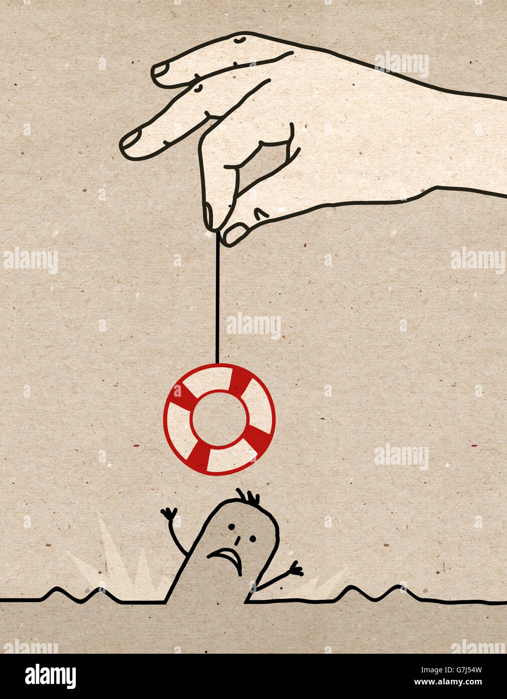 Big hand - rescue Stock Photo - Alamy