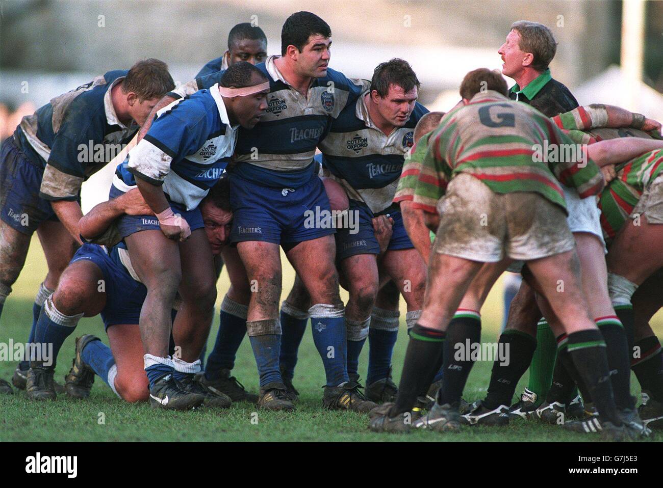 Bath front row, Victor Ubogu, Federico Mendez and Dave Hilton Stock ...