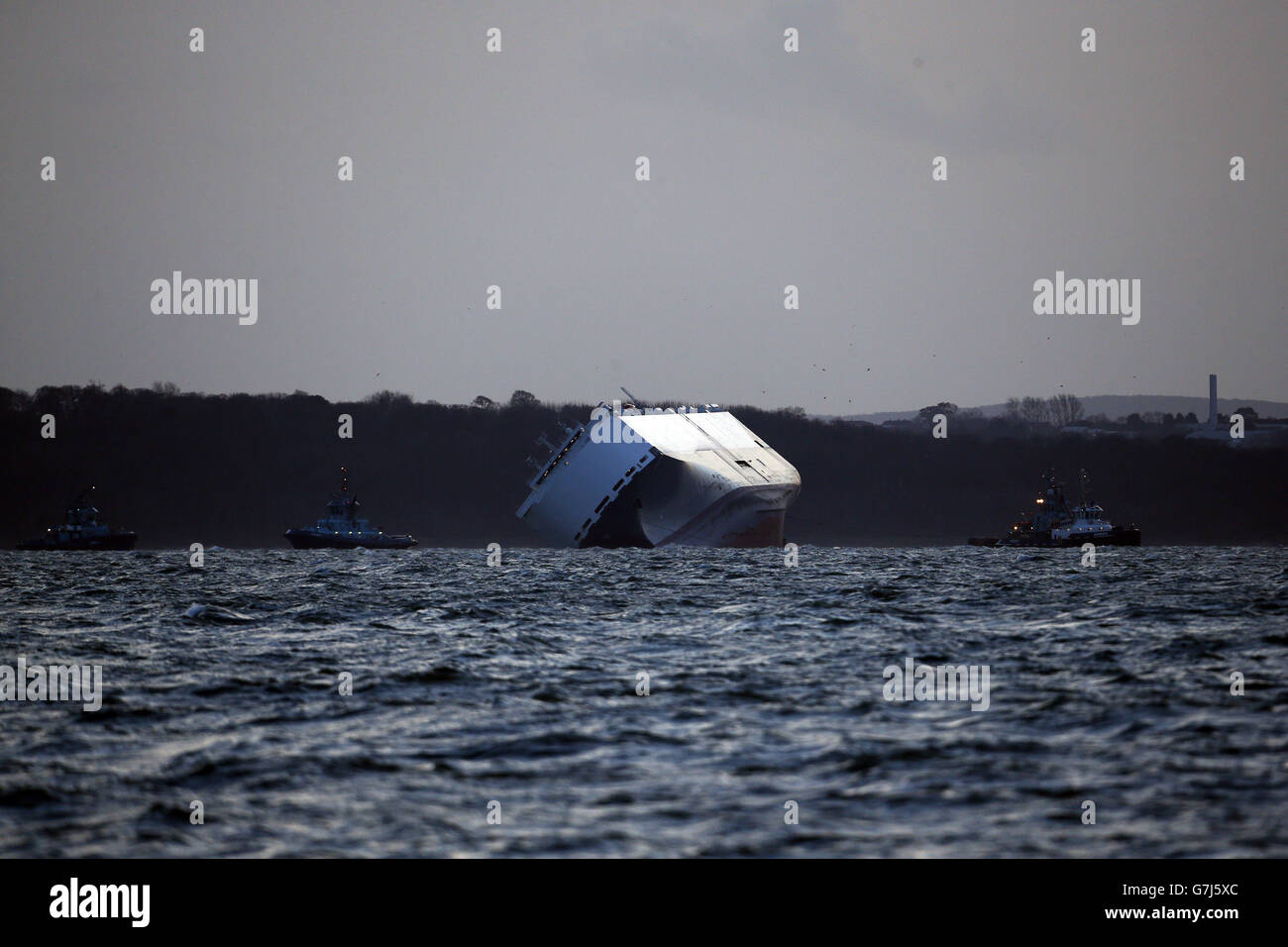 Solent ship grounding Stock Photo - Alamy