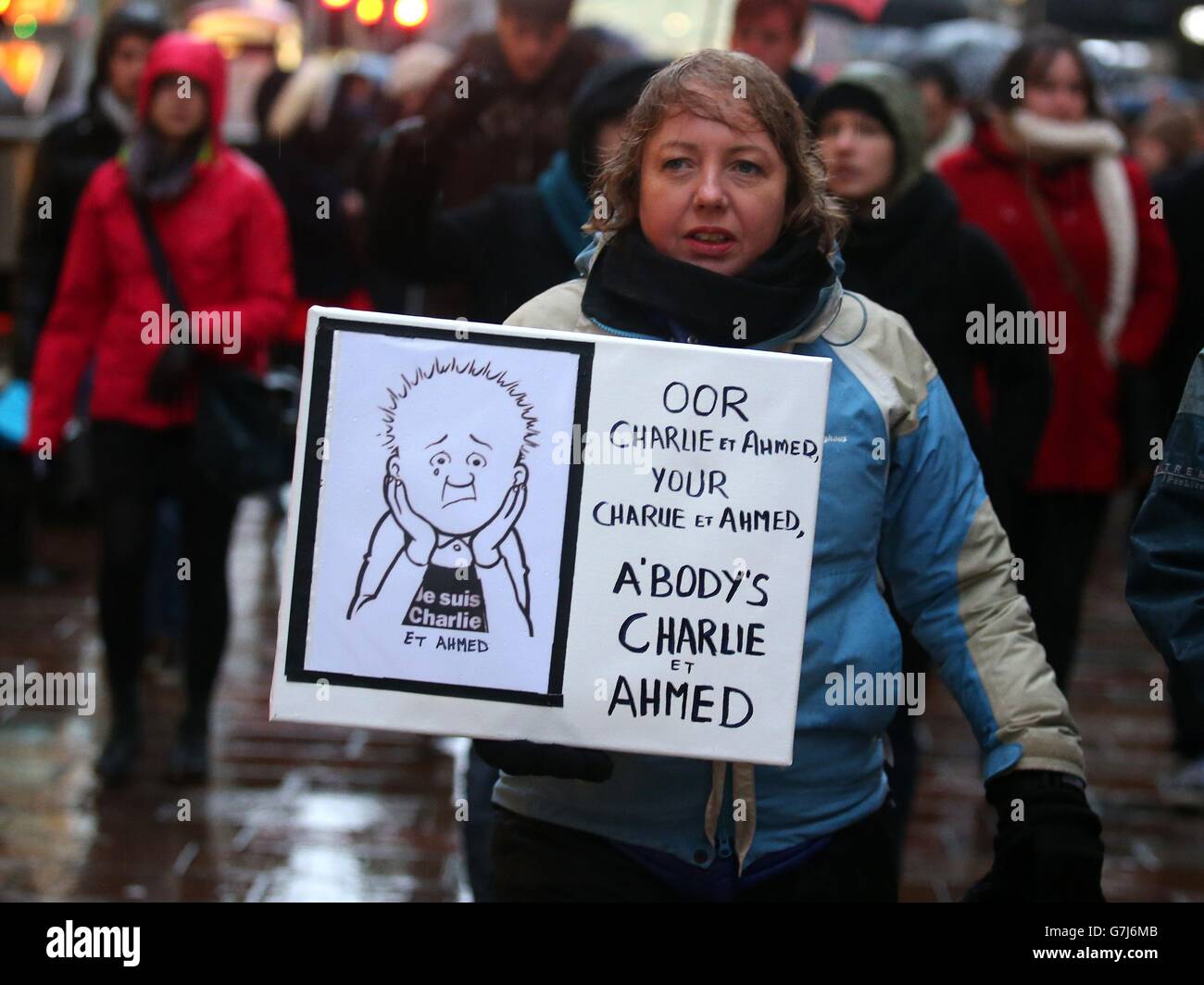 Dorothy Claire Le Grove from Glasgow joins members of the public at a ...