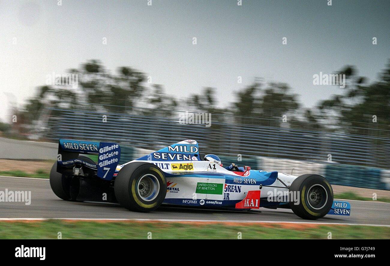 Jean alesi testing the benetton hi-res stock photography and images - Alamy