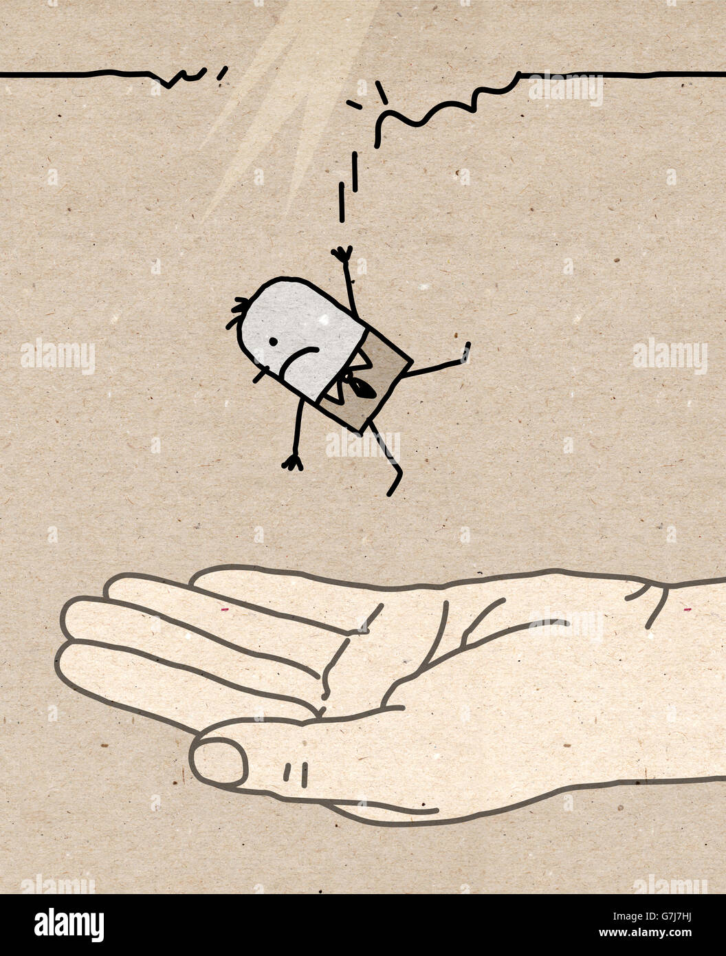 Big hand - rescue Stock Photo - Alamy