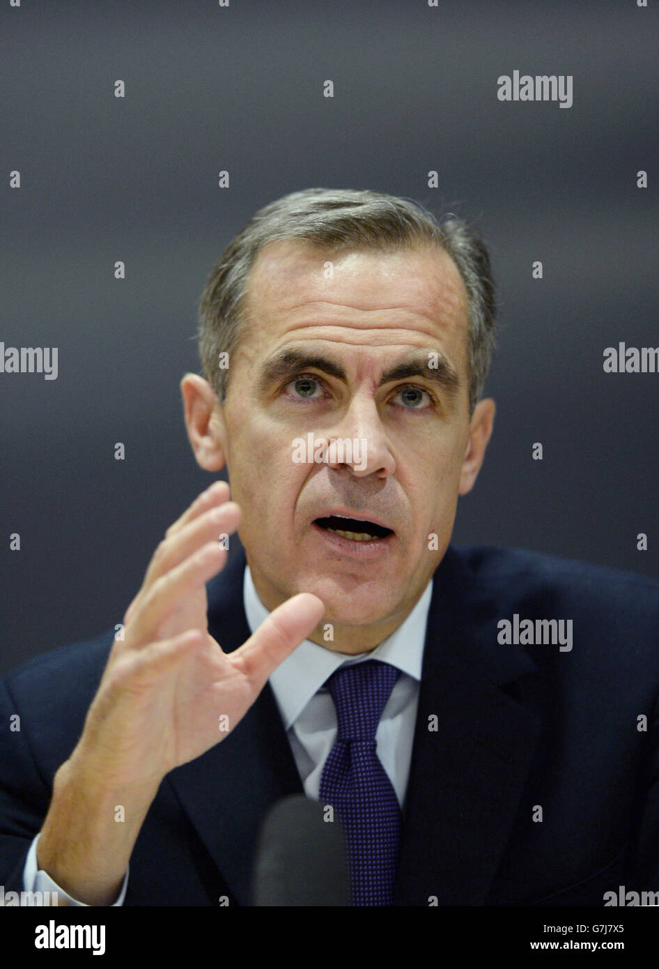 The Governor of the Bank of England Mark Carney speaks during the Bank ...