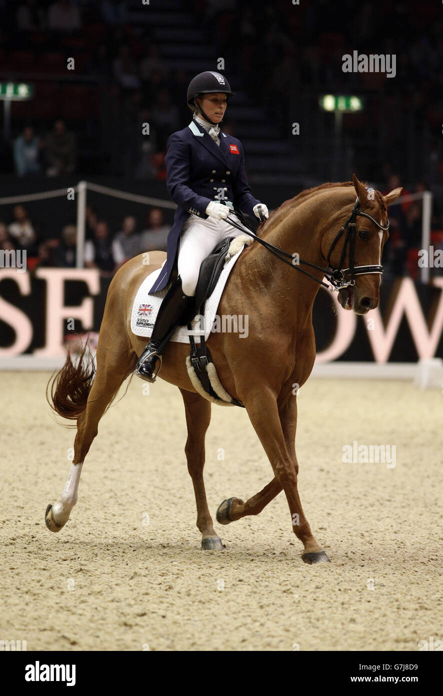 Great Britain's Hannah Biggs riding Weltzin in the Reem Acra FEI world ...