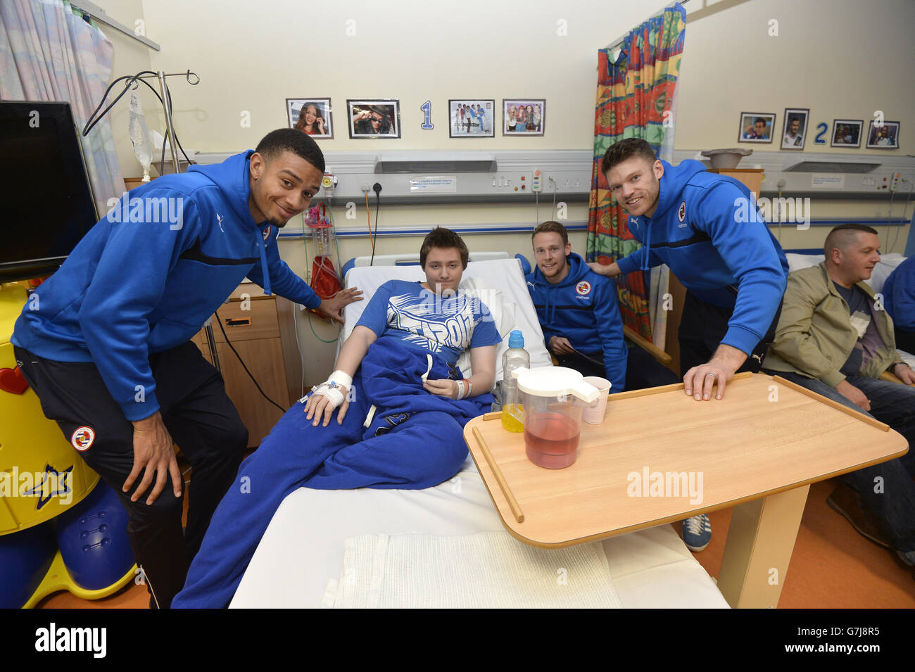 Reading's Michael Hector (left), Chris Gunter and Jamie Mackie pose for ...