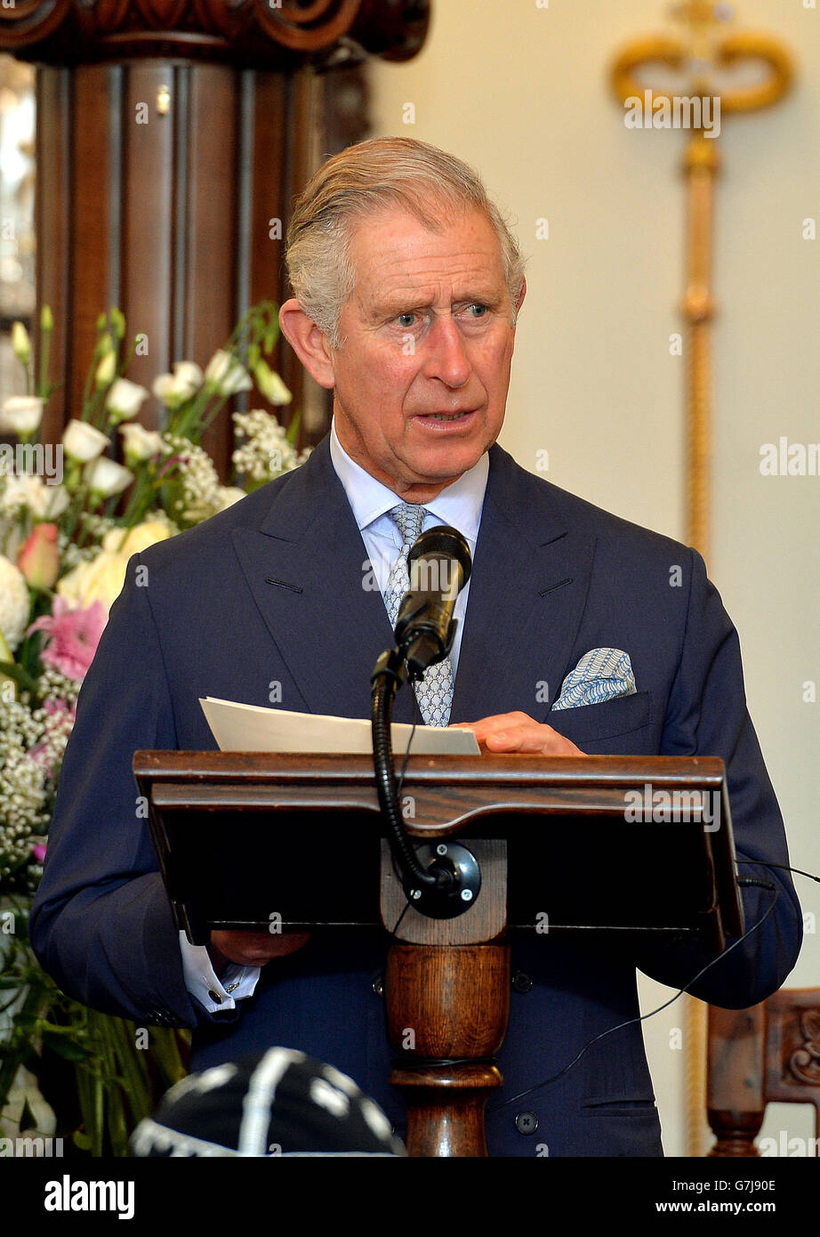 The Prince of Wales visits Syrian Orthodox Church Stock Photo - Alamy