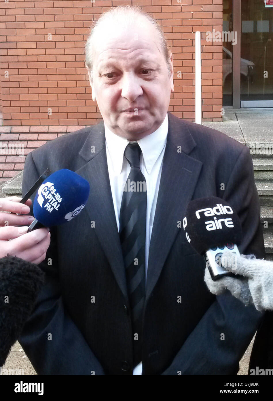 Glenn Simpson, the father of Gemma Simpson, talking outside Leeds Crown ...