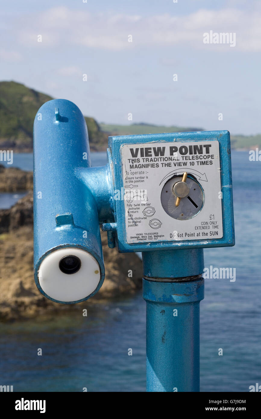 seaside telescope overlooking the Atlantic Ocean Stock Photo - Alamy