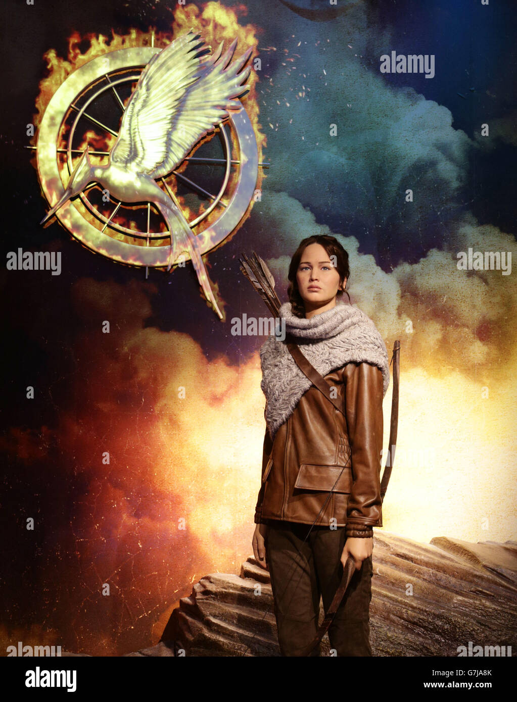 Hunger Games wax figure at Madame Tussauds - London Stock Photo - Alamy