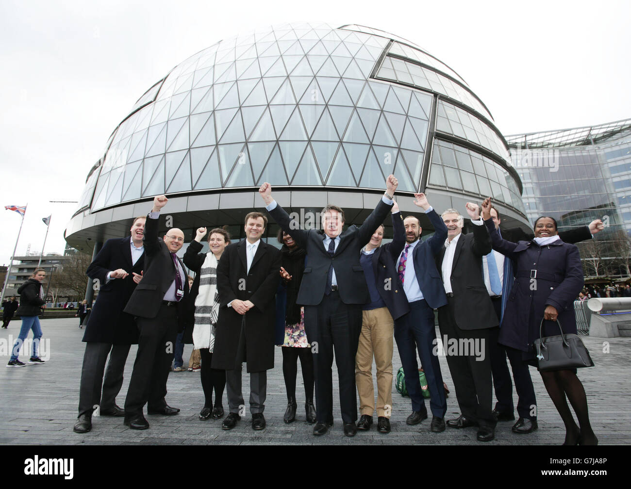 Deputy mayor for policing and crime Stephen Greenhalgh (centre) with ...