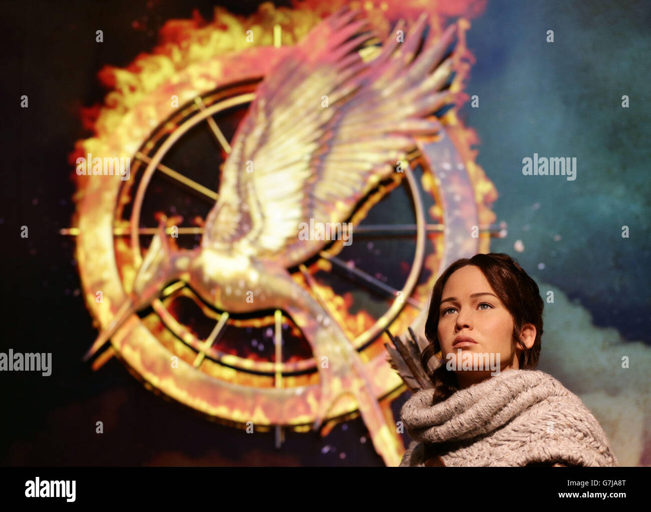 Hunger Games wax figure at Madame Tussauds - London Stock Photo - Alamy