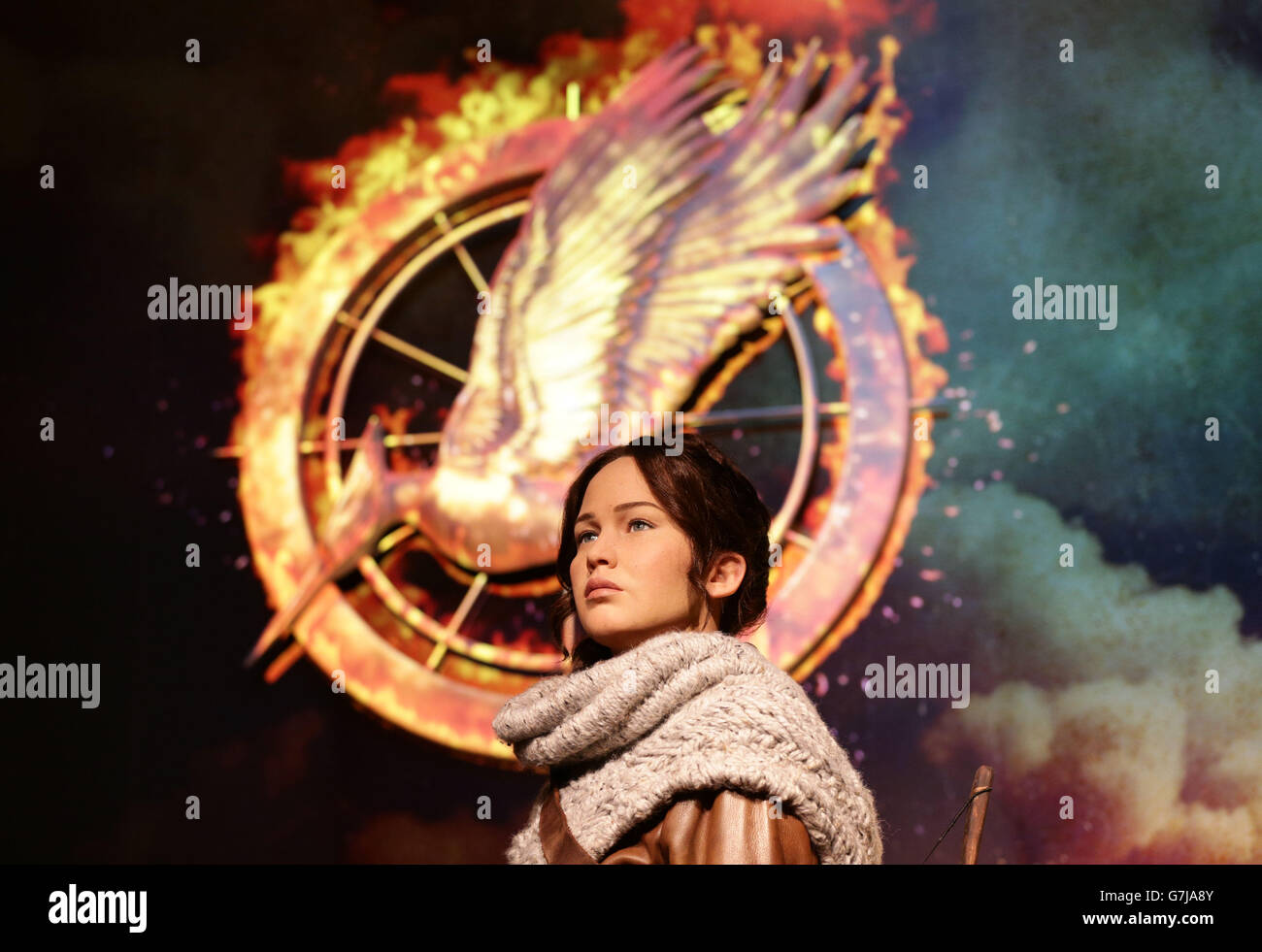 Hunger Games wax figure at Madame Tussauds - London Stock Photo - Alamy