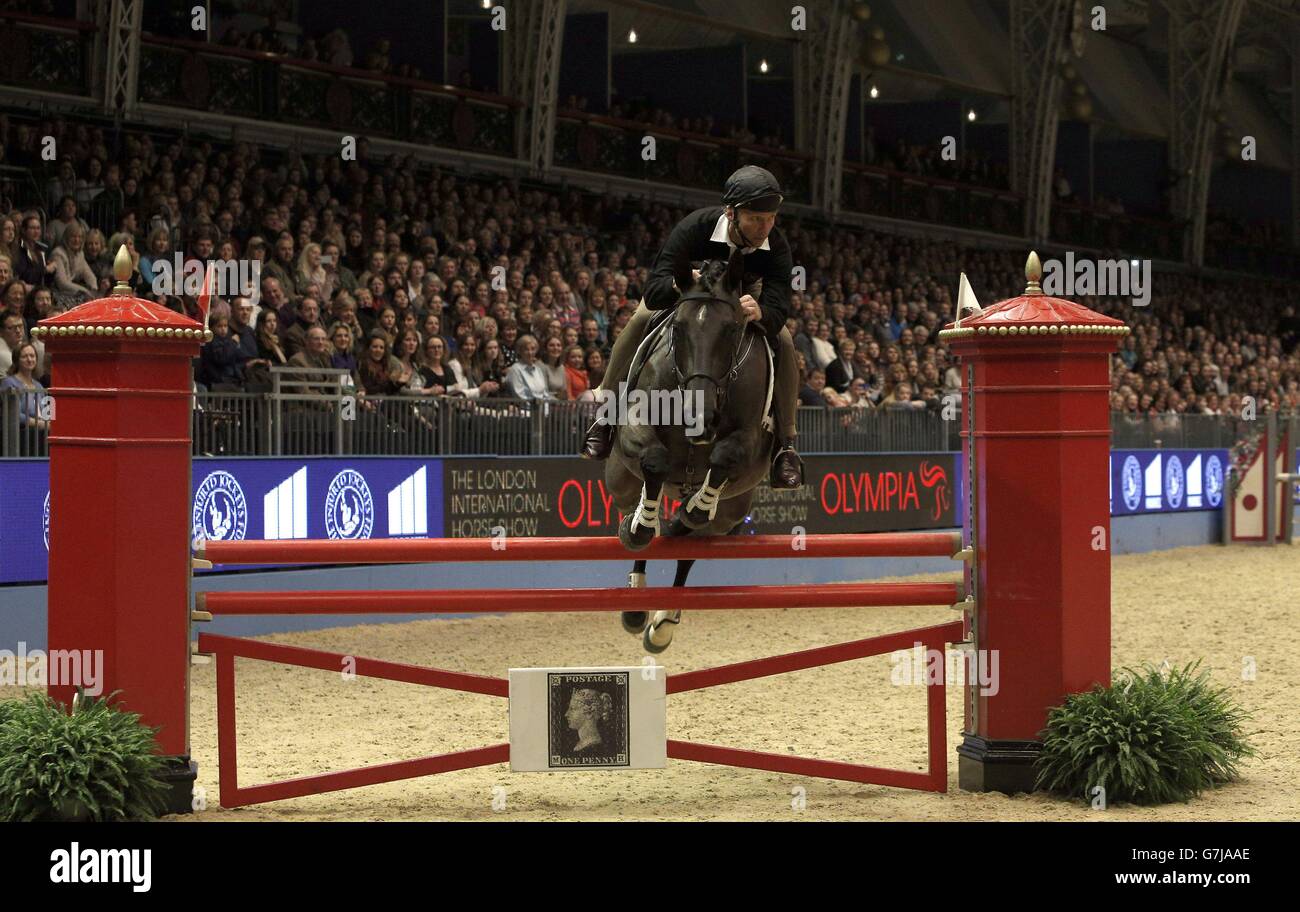 Jump jockey John Francome competes in the Markel Champions Challenge ...