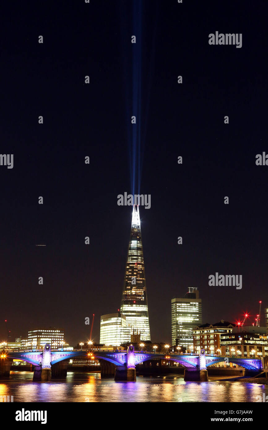 The Shard in central London launches Shard Lights, a daily-changing ...