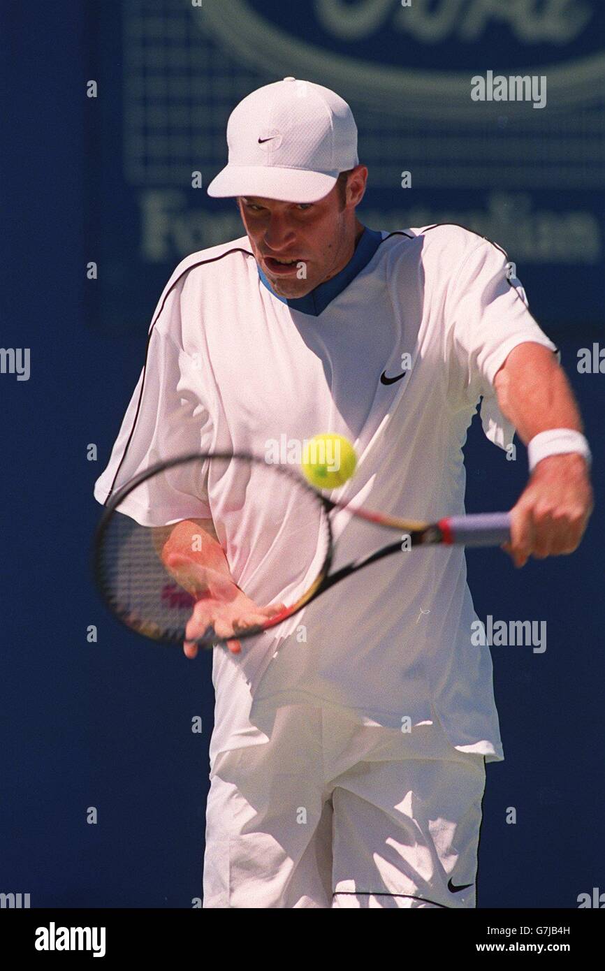 Tennis -Ford Australian Open. Greg Rusedski Stock Photo - Alamy