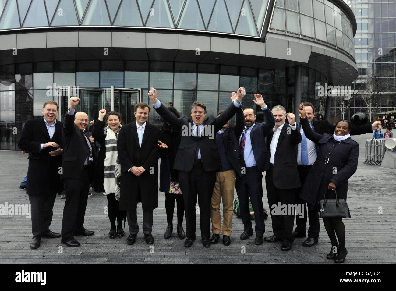Deputy Mayor for policing and crime Stephen Greenhalgh with his group ...