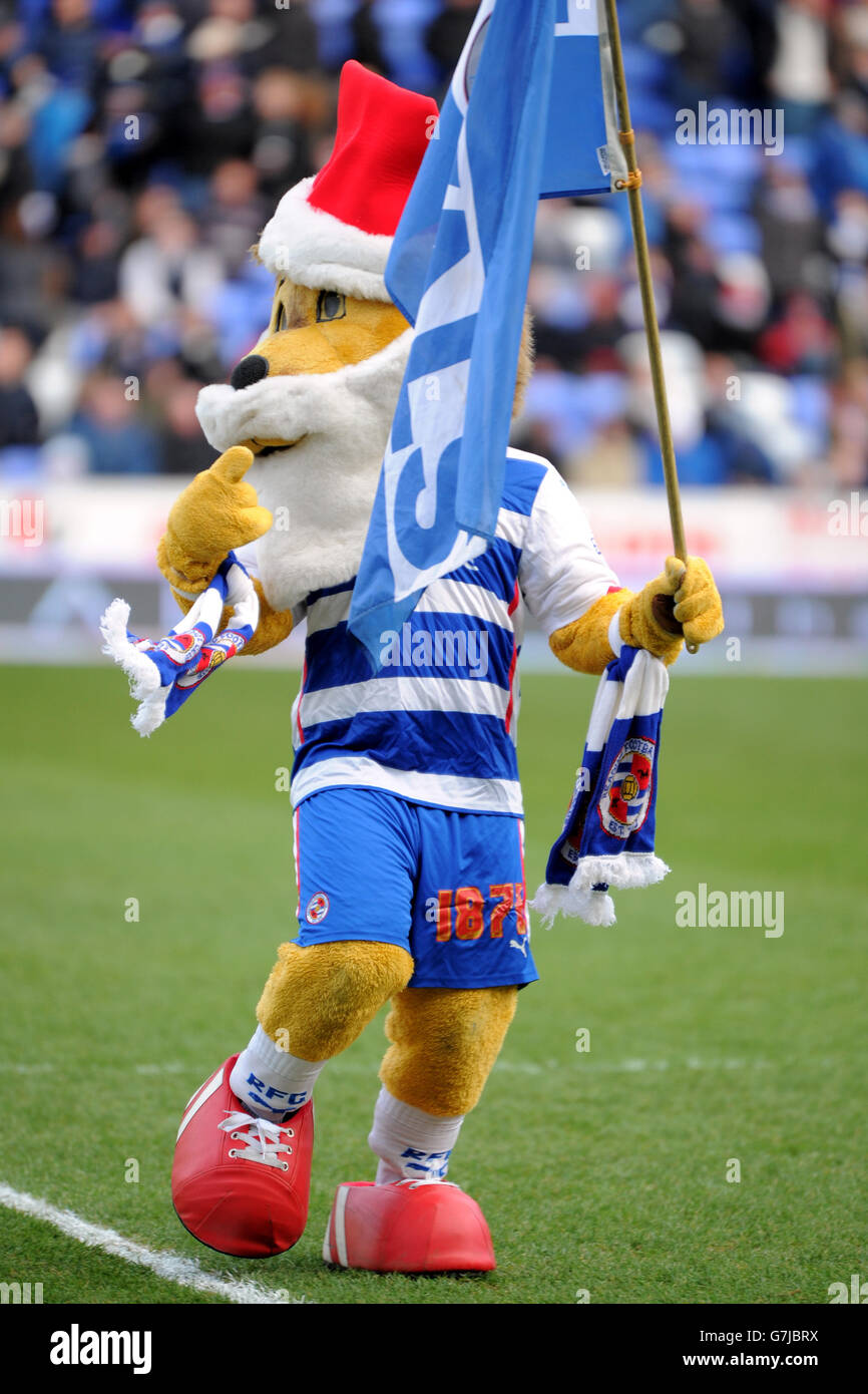 Reading mascot Kingsley Royal dressed as Santa holding a flag during ...