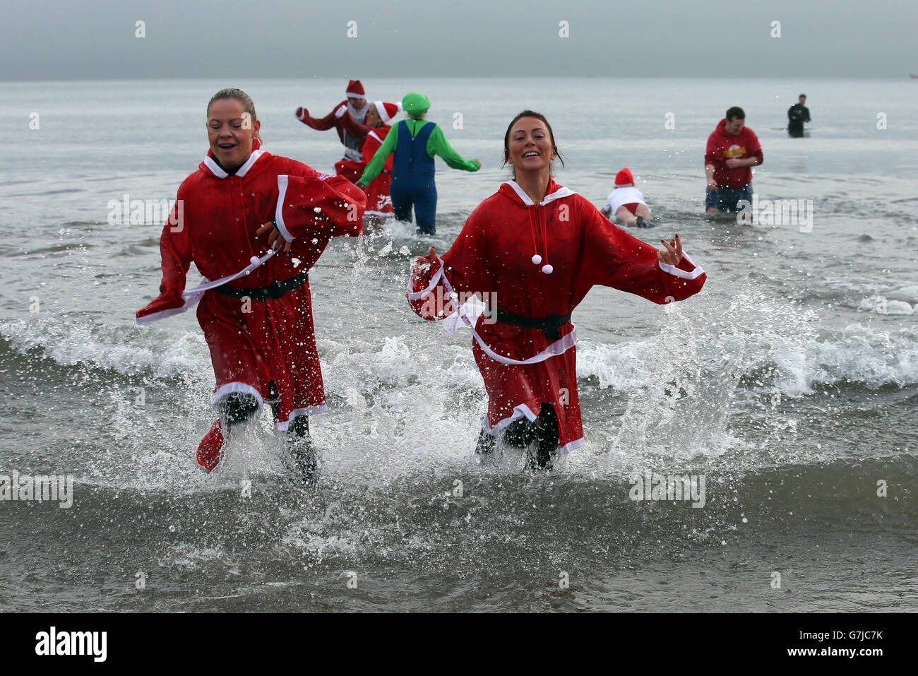 Fundraisers Louise Ballantyne (right) and Angela Knox take part in a ...